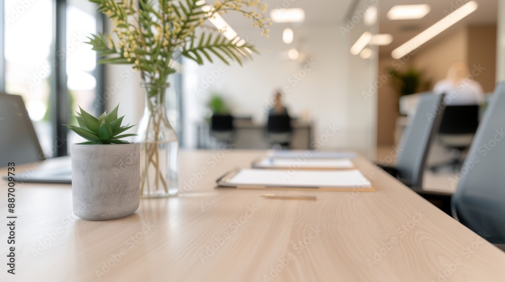 Tack-sharp photo of a modern co-working space, diverse professionals ...