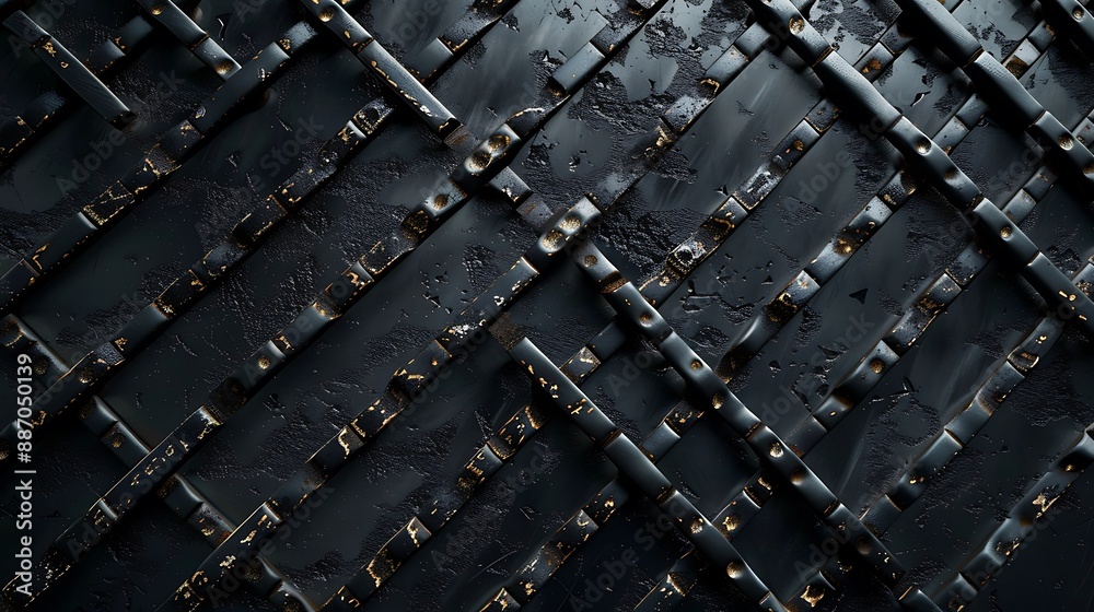 Wide black industrial background dark chain armour metal texture Stock ...