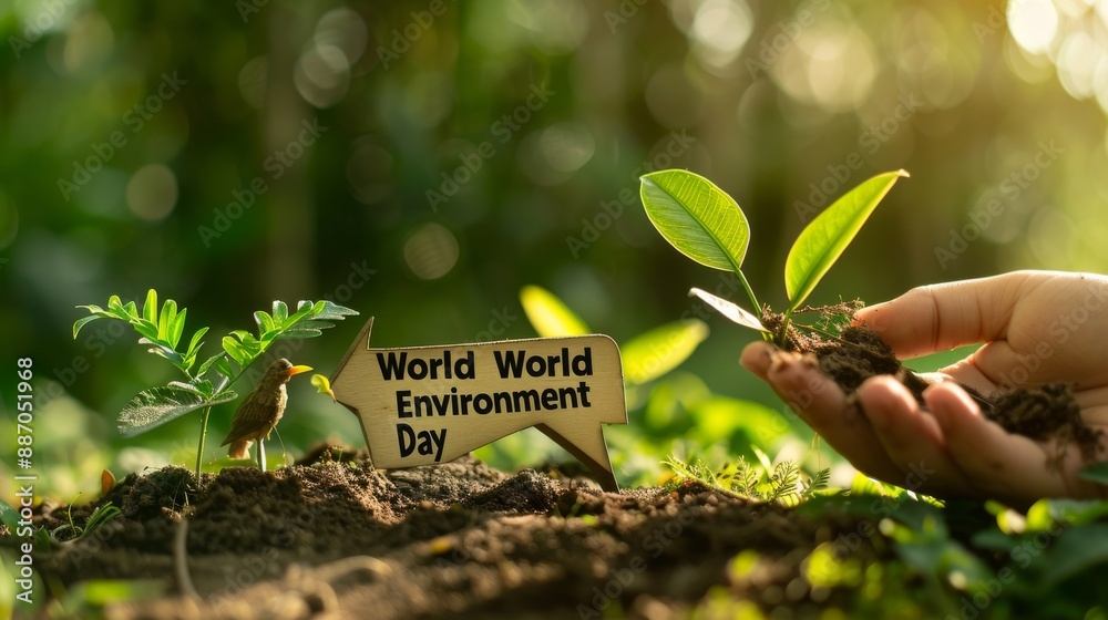 Ilustración de Stock World Environment Day is celebrated on June 5th to ...