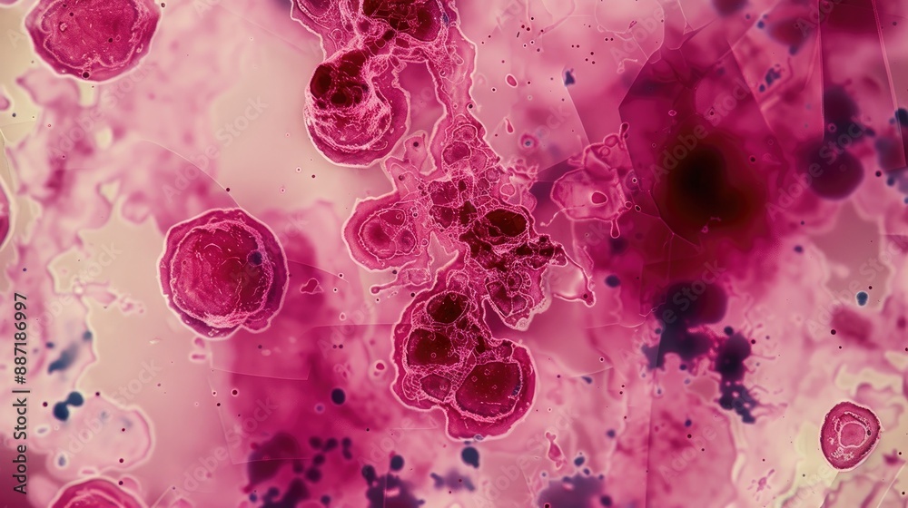Microscopic examination of human blood culture stained with gram ...