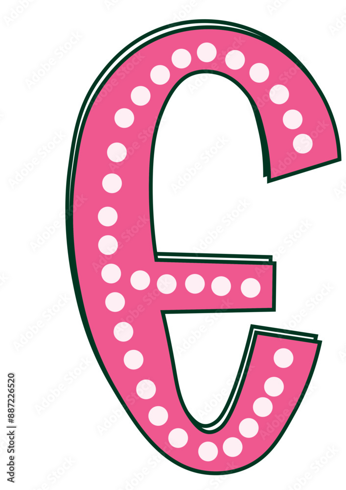 Image vectorielle Stock Dalmatian Dots Doodle Bright Alphabet Letters ...