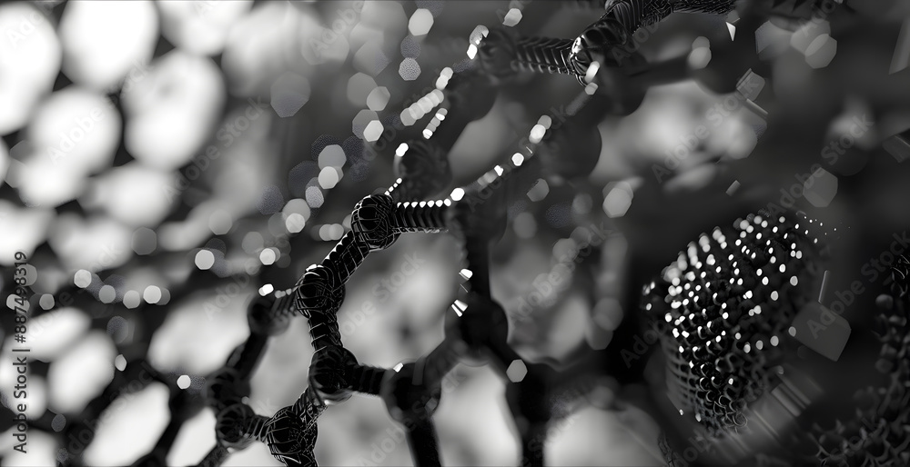 visually stunning close-up of graphene nano structure, showcasing its ...