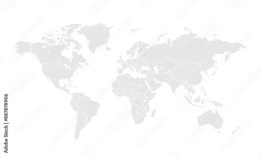 World map Grayscale,isolated on white background for website layouts ...