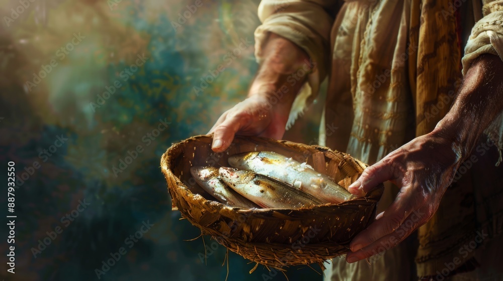 Miracle of the Loaves and Fishes , Jesus feeding the multitude Biblical ...