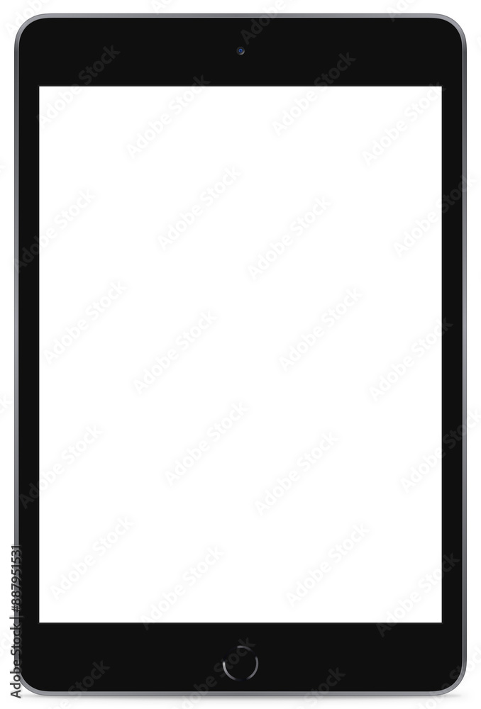 Apple iPad Mini Space Grey with shadow realistic mockup. Latest tab by ...