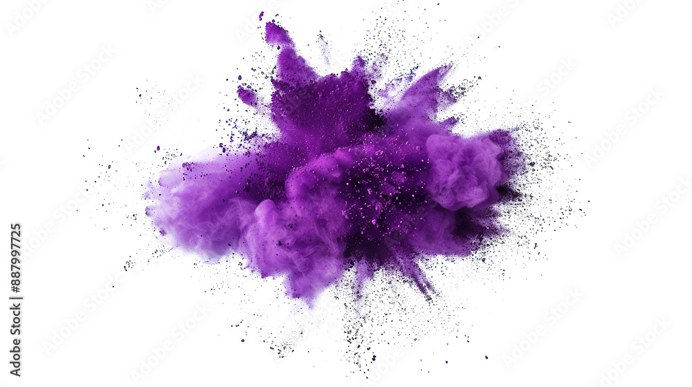 Abstract Purple Color Holi Paint Powder Festival Explosion Burst on ...