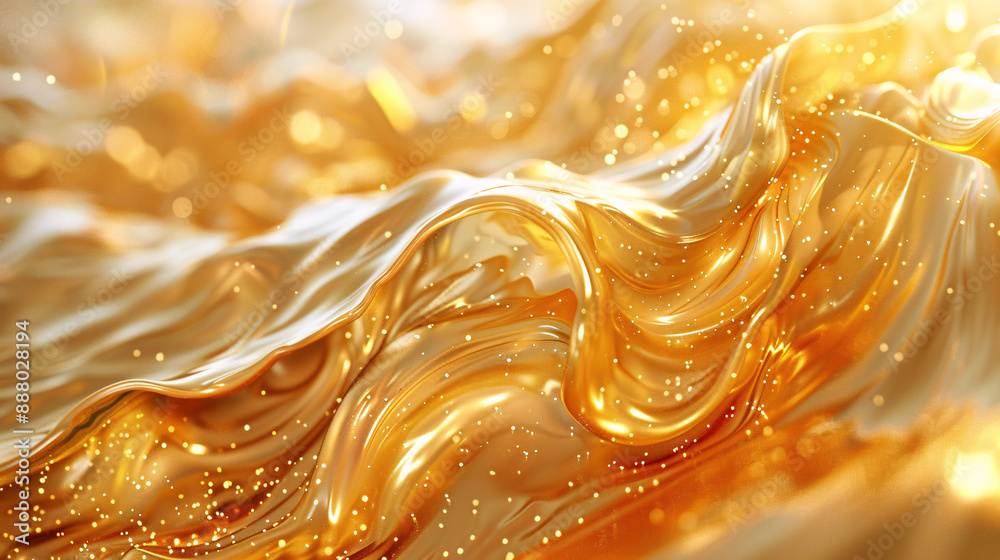 abstract 3d background with flowing liquid gold texture seamless golden ...