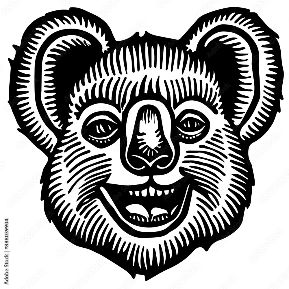 Koala SVG vector transparent background PNG clipart Stock Vector ...