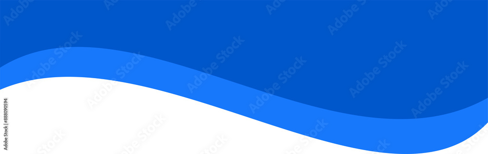 Header shape background for website design. Blue border for banner ...