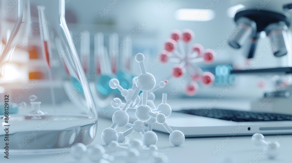 An innovative nanotech lab with interactive digital nanobots and ...