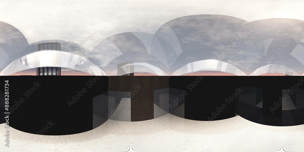 Environment map. HDRI map. Equirectangular projection. Spherical ...