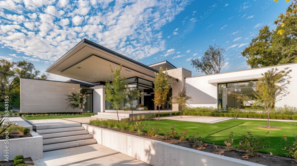 Contemporary suburban farmhouse with a bold, avant-garde design ...