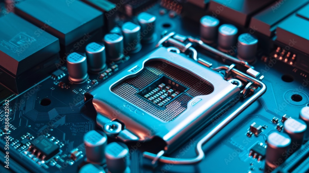 Computer's brain (CPU) sits on the motherboard, controlling everything ...