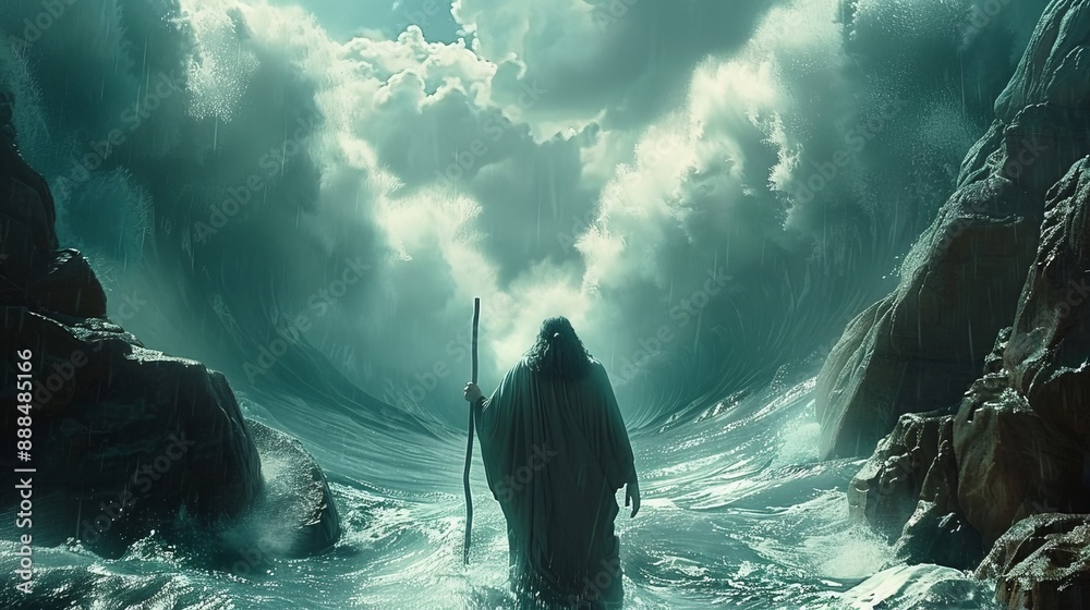 This UHD 4K image captures the intense moment of liberation as Moses ...