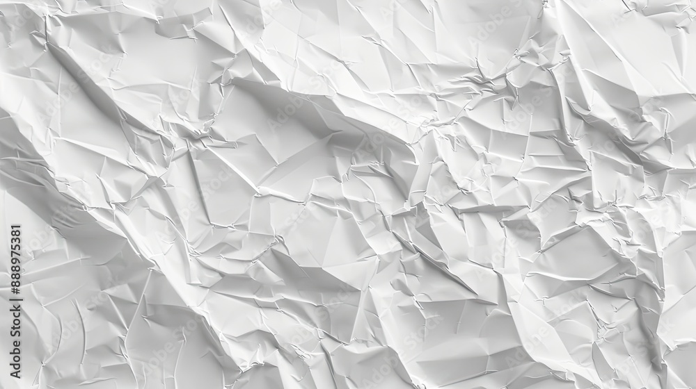 Smoothed crumpled and worn white paper Empty blank paper texture ...
