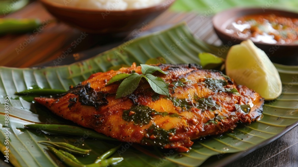 The picture shows here is the kerala style fish fry which is fried in ...