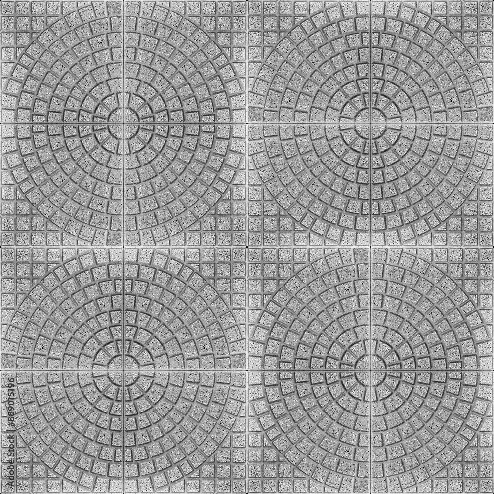 Seamless texture tile of self-locking concrete pavement for use in ...
