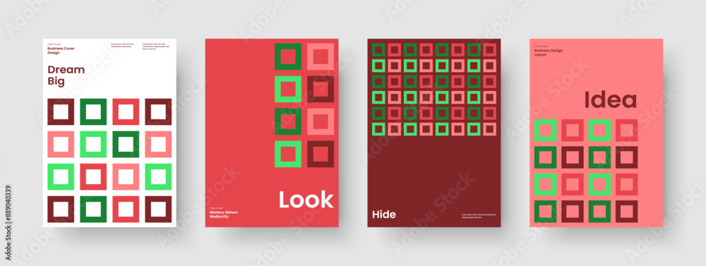 Geometric Flyer Template. Creative Poster Design. Isolated Business ...