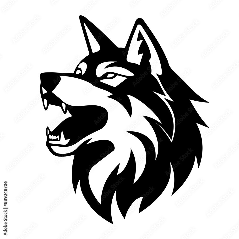 Wolf SVG vector transparent background PNG clipart Stock Vector | Adobe ...
