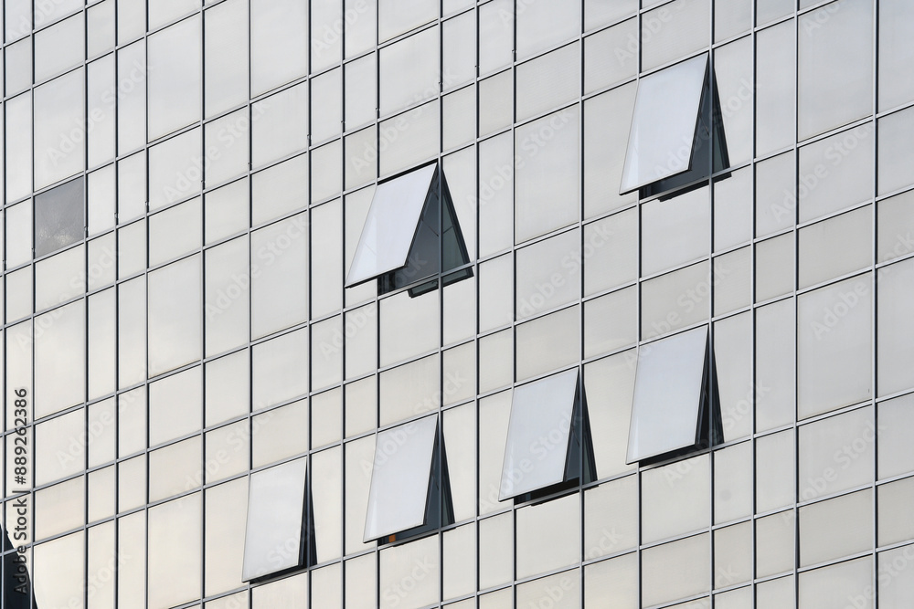 Architecture of a modern office building, construction background ...