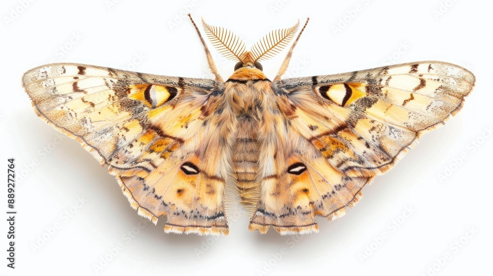 Gypsy Moth full body on white background Stock Photo | Adobe Stock