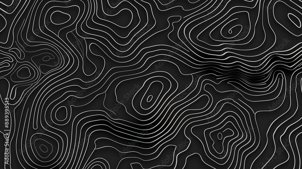 Ilustración de Stock Wallpaper with psychedelic dark contour map. You ...