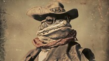 Anthropomorphic Cowboy Frog Free Stock Photo - Public Domain Pictures