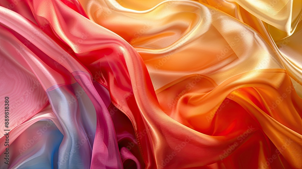 Bright and luxurious silk fabric texture, ideal for adding a touch of ...