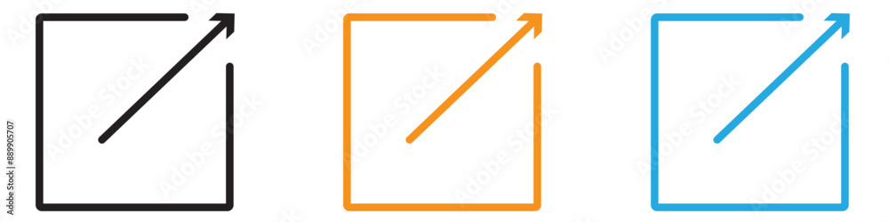 External link vector logo set collection for web app ui Stock Vector ...