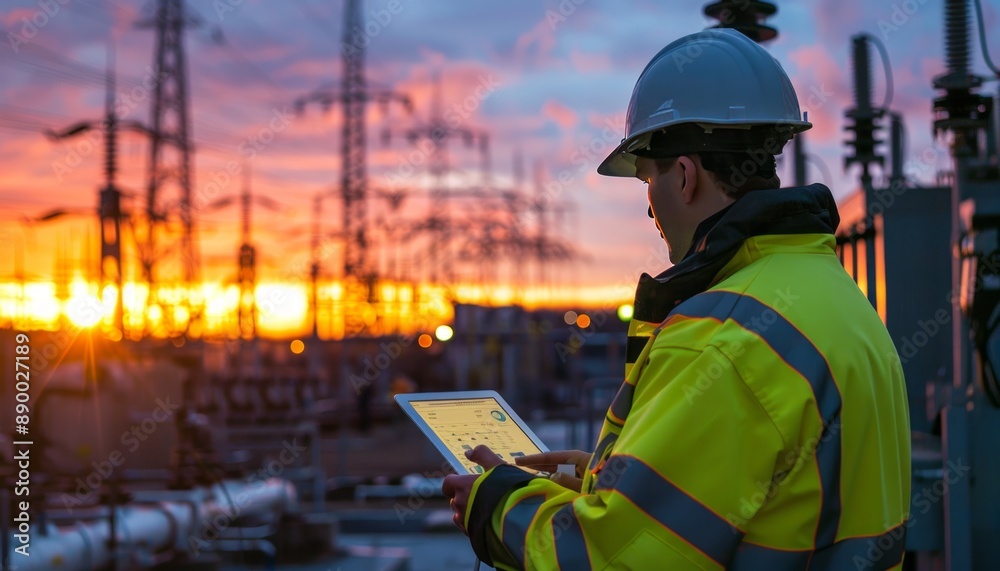 Engineer at Power Plant Stock Photo | Adobe Stock