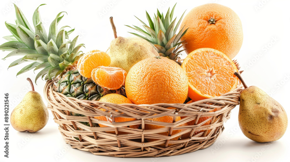 Exotic fruit mix—including coconuts, mango, fig, passion fruit, and ...