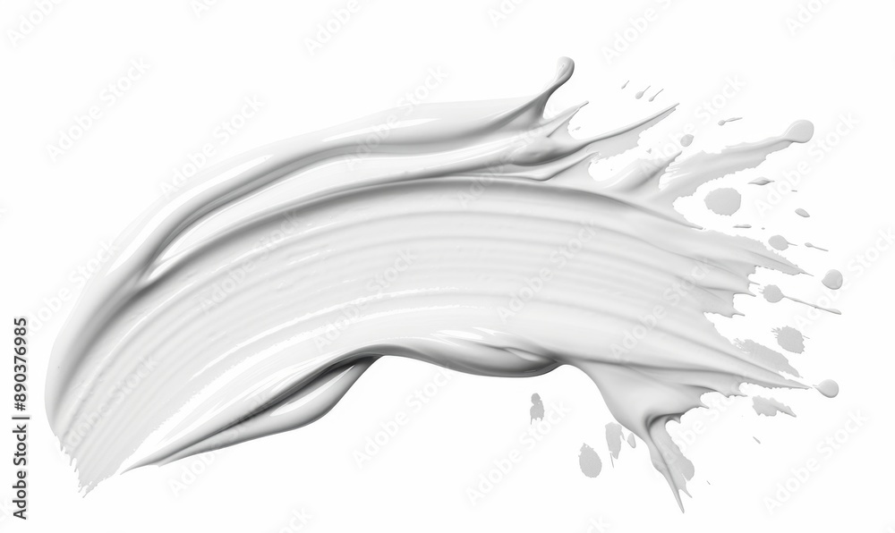 Luxurious Sunscreen Cream Texture on White Background: Silky Smooth SPF ...