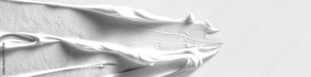 Luxurious Sunscreen Cream Texture on White Background: Silky Smooth SPF ...