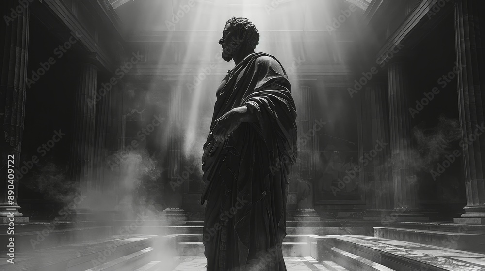 A Stoic Philosopher in Black and White Stock Photo | Adobe Stock