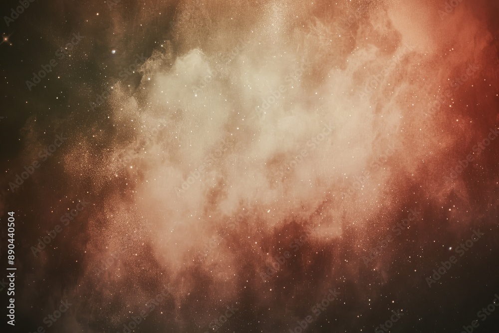 Dust particle and grain texture used as overlay film frame with vintage ...