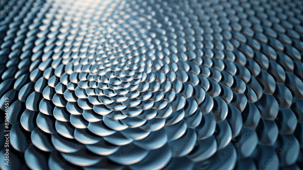 Macro close-up of abstract metallic ripple pattern with concentric ...