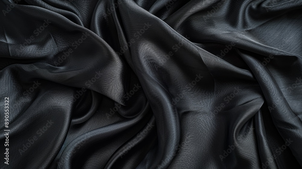 Black Silk Fabric Texture. Stock Photo | Adobe Stock