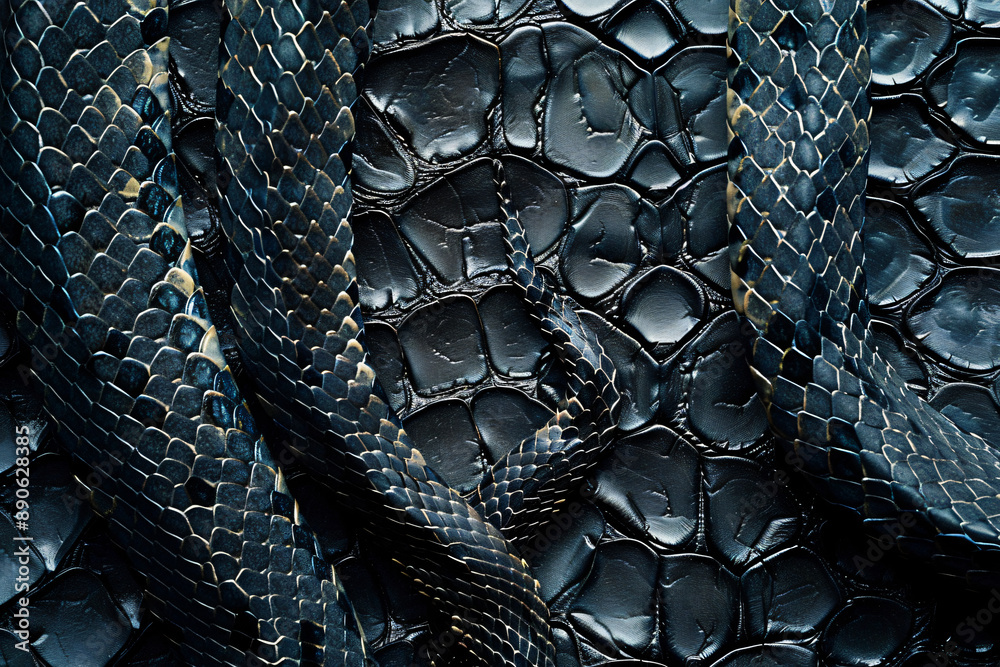 Black snake skin pattern background, seamless texture, top view, Stock ...
