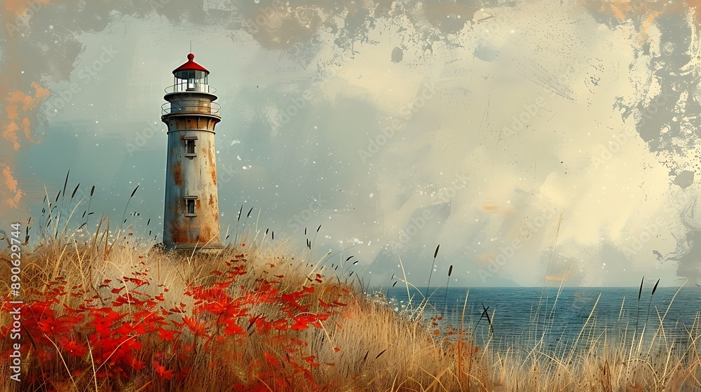 Picturesque retirement party invitation featuring an open area coastal ...