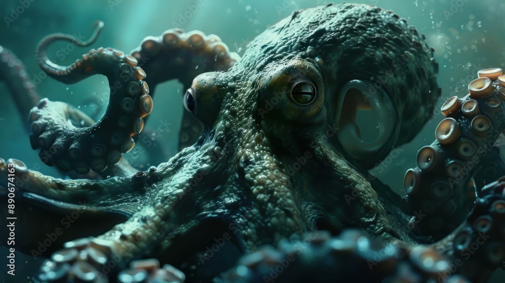Octopus is a wandering spirit, exploring the watery expanse Stock ...