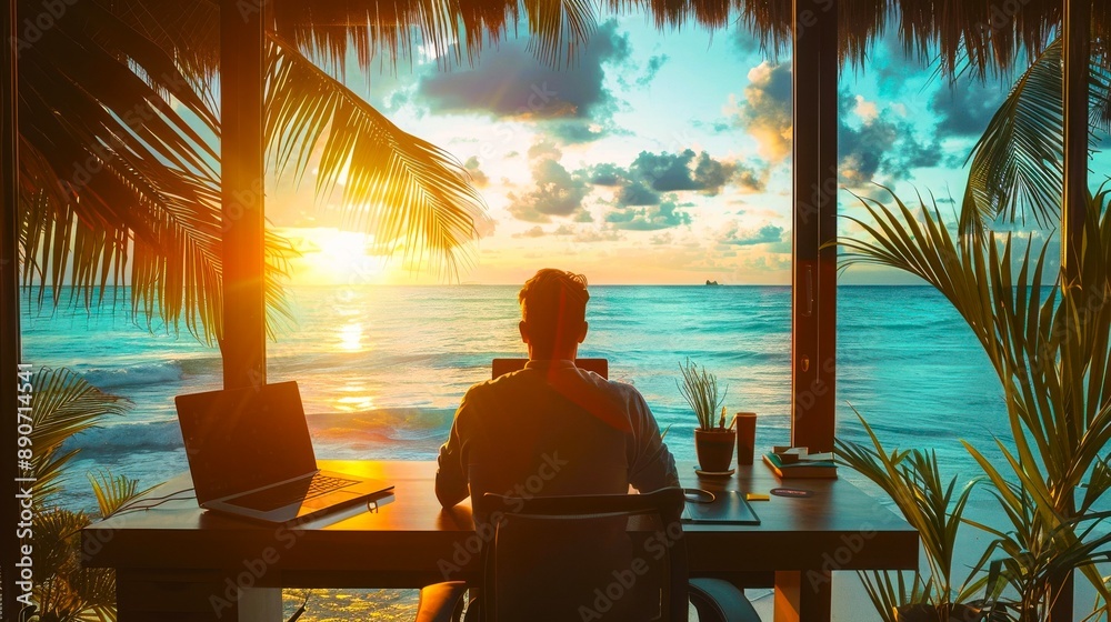 An individual setting up an out-of-office reply, indicating they are on ...