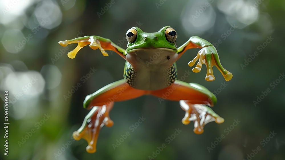 Tree frog - Javan flying frog Stock Photo | Adobe Stock