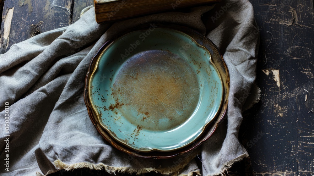 Fasting Christian. Jesus Christ Biblical Concept with Empty Plate and ...