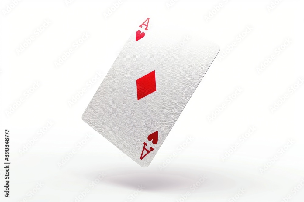 A deck of playing cards falls through the air in mid-flight, with ...
