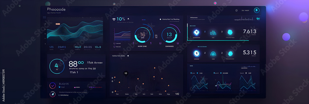 Sleek Modern Dashboard UI with Dark Theme, Vibrant Accents, and ...