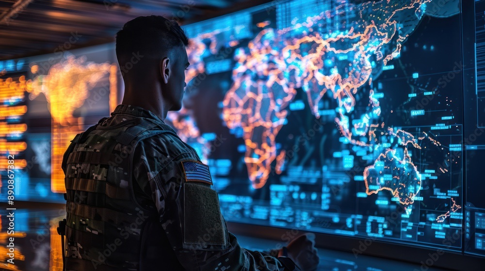 Global Network Monitoring in High-Tech Control Room: Military ...