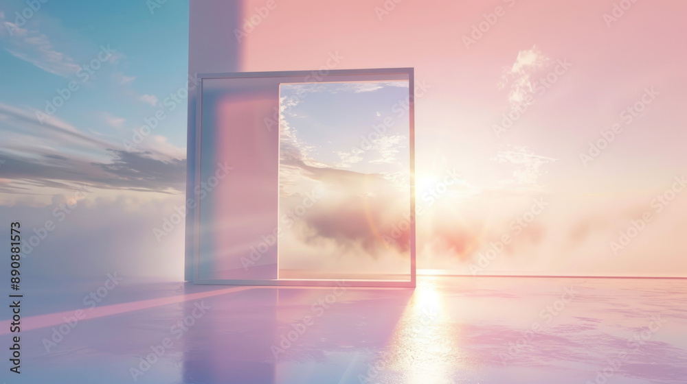 Create a picture frame layout with soft shadows and a light overlay ...