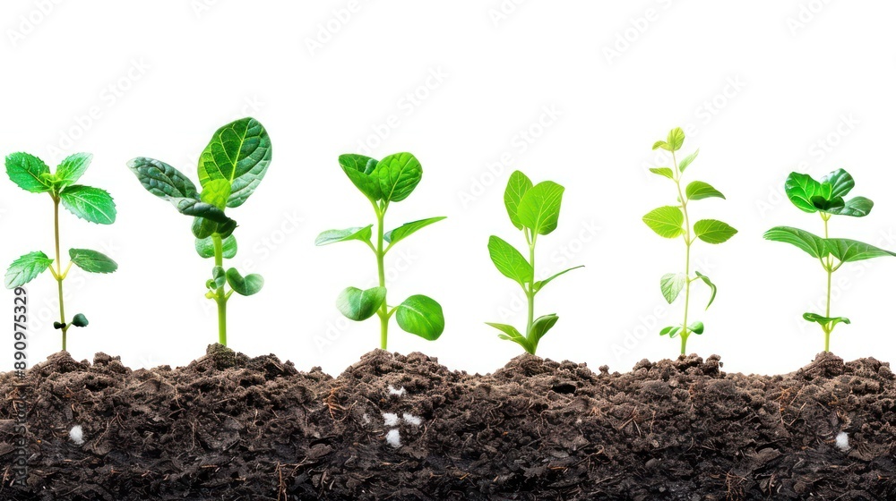 From Seed to Sprout: White Background Banner Design Illustrating the ...