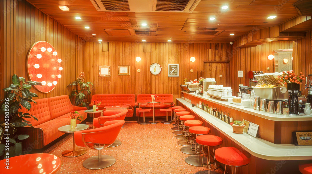 Retro Coffee Shop Interior Design Inspiration Stock Photo | Adobe Stock
