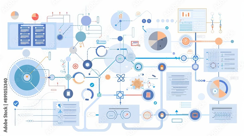 Stockillustrationen Business Visual Management Process Mapping A ... Stockillustrationen Business Visual Management Process Mapping A ...
